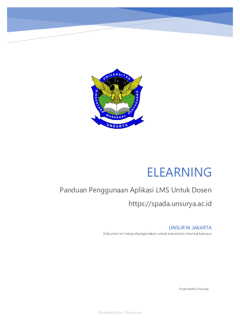 Fillable Online e-Learning: Panduan Teknis LMS Spada Wimaya Bagi Dosen Fax Email Print - pdfFiller
