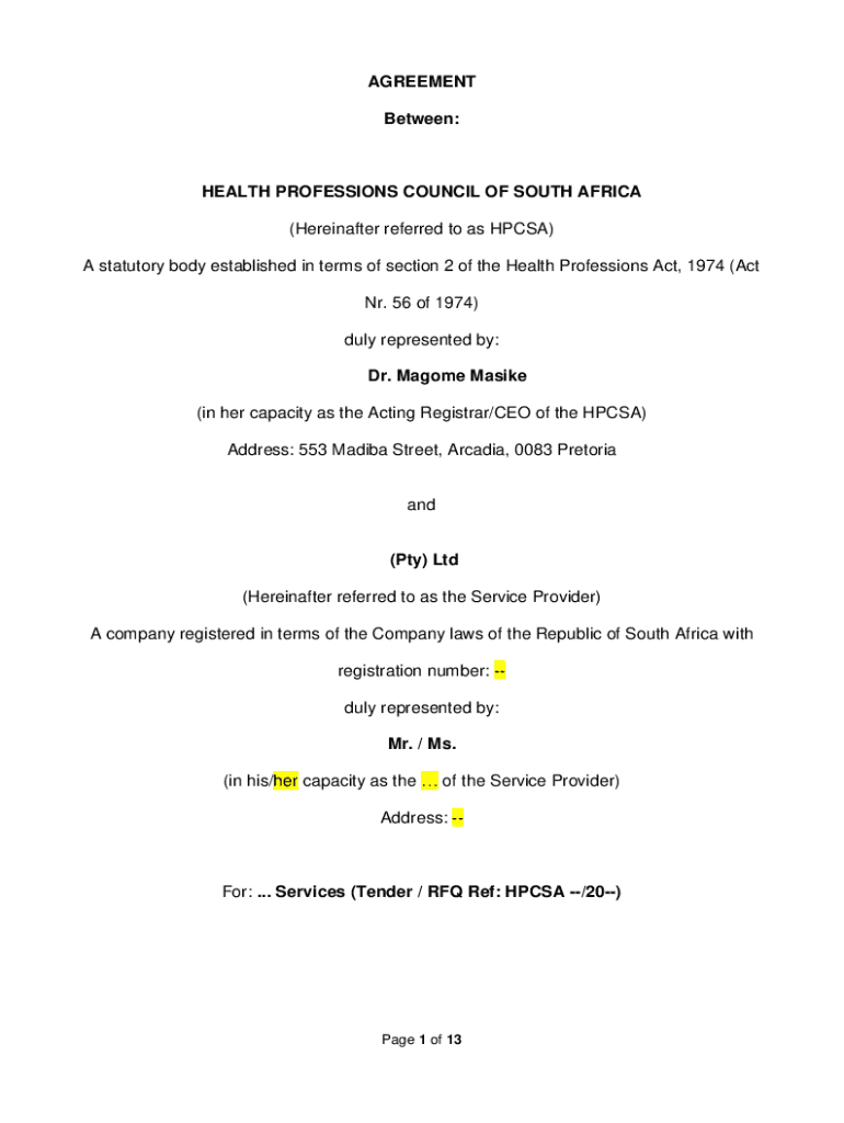 Fillable Online Health Professions Council Of South Africa and Others ...