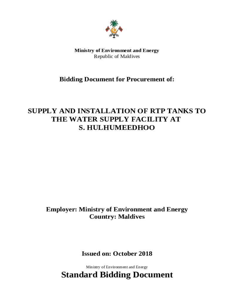 Supply and Installation of RTP Tanks to the Water ... Doc Template ...