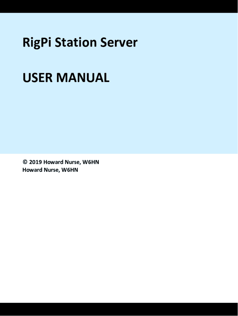 Fillable Online RigPi Station Server Version 3 USER MANUAL Fax Email ...