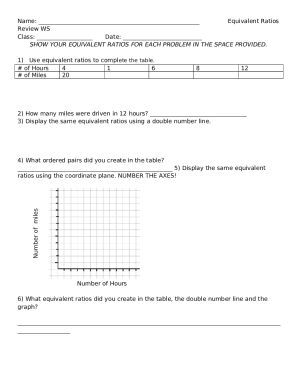 Equivalent Ratios Word Problems Activity Worksheet Doc Template | pdfFiller