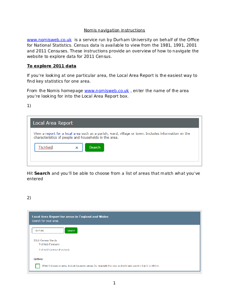 About us - Nomis - Official Census and Labour Market ... Doc Template ...