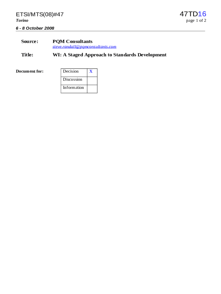 Making standardsstandardization process - docbox etsi Doc Template | pdfFiller