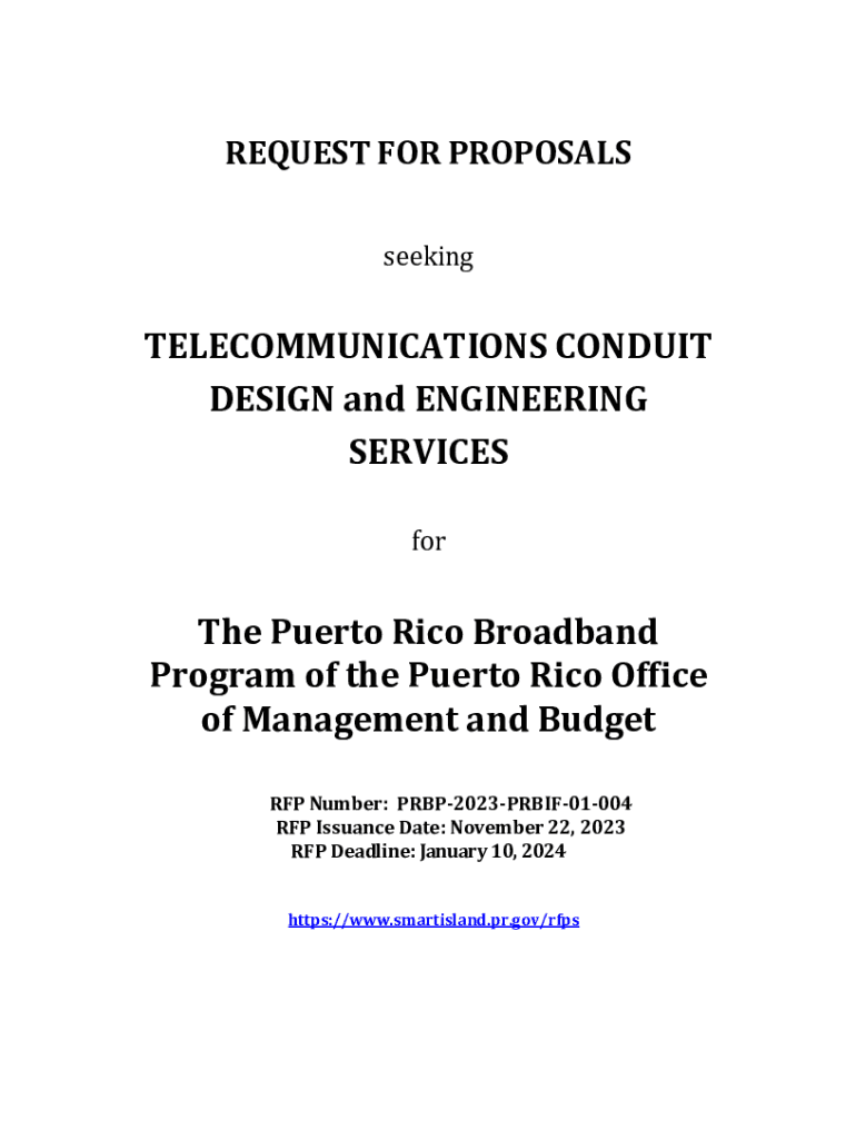 Fillable Online PRBP Conduit Design and Engineering Services RFP ...