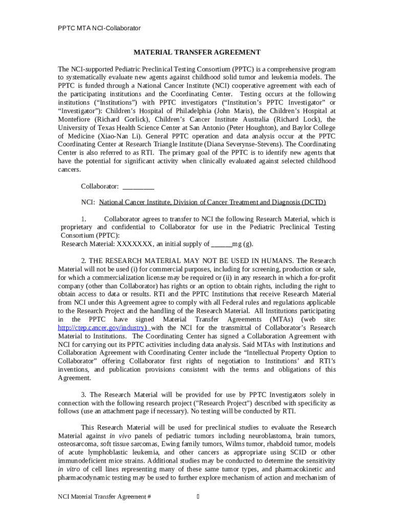 CHOP Is a Founding Member of New NIH-Funded ... - ctep cancer Doc Template | pdfFiller