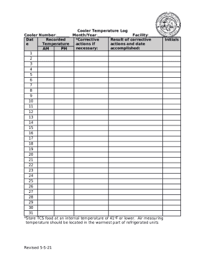Temperature Log SheetDownload Free Template - FoodDocs - aging sc Doc ...