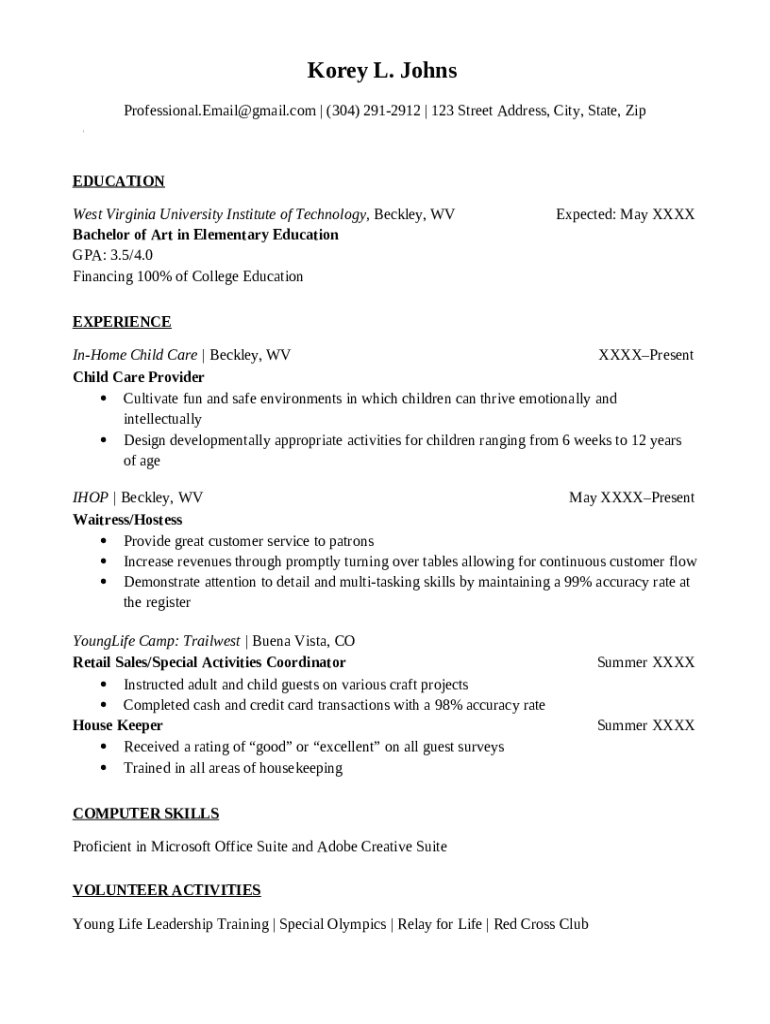 WVU TECH - Office of the University Registrar Doc Template | pdfFiller