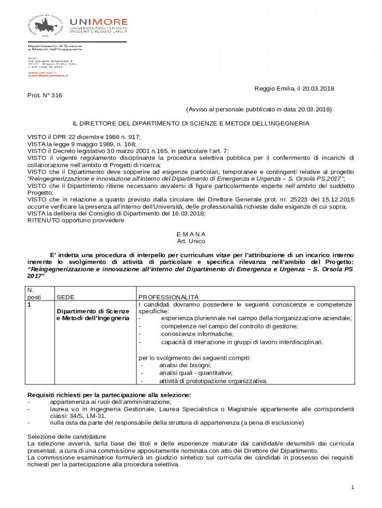 DISMI - Dipartimento di Scienze e Metodi dell'Ingegneria Doc Template ...