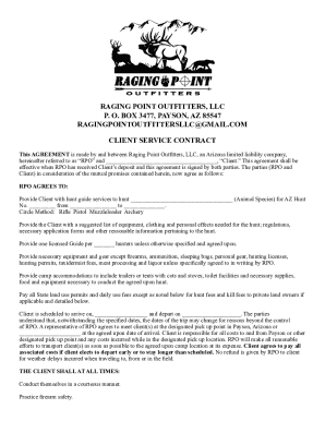 Fillable Online Outfitter Draw Application Contract Fax Email Print ...