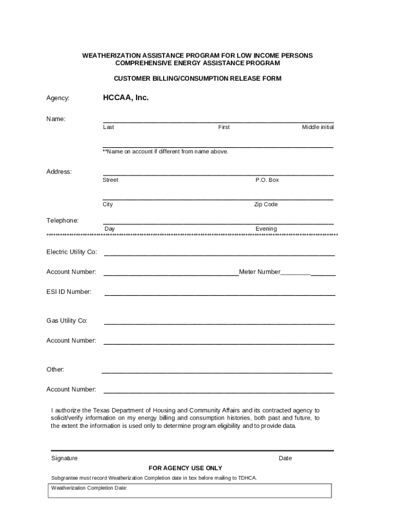 Weatherization Assistance Program for Low Income Persons Doc Template | pdfFiller
