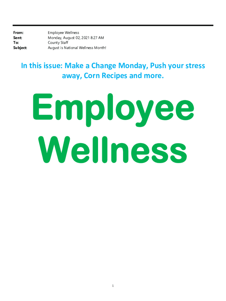 Fillable Online August is National Wellness Month - Elevating All ...