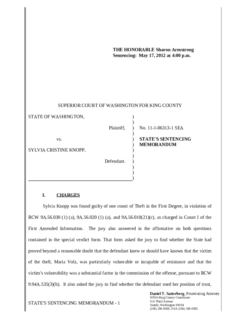 THE HONORABLE Sharon Armstrong Doc Template | pdfFiller