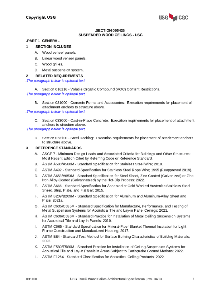 095426-usg-true-wood-panels-arch- ... Doc Template | pdfFiller