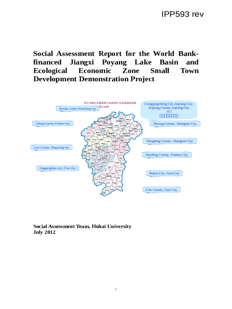 Social Assessment Report for the World Bank-financed Jiangxi Poyang ...