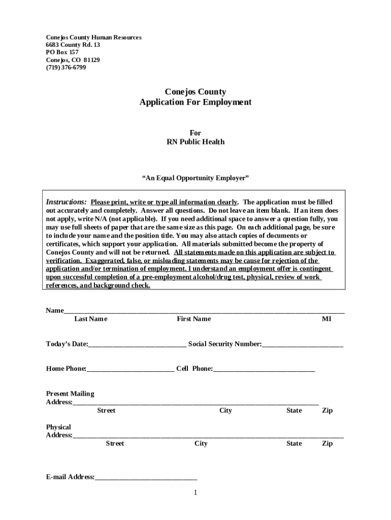 U.S. Census Bureau QuickFacts: Conejos County, Colorado Doc Template ...