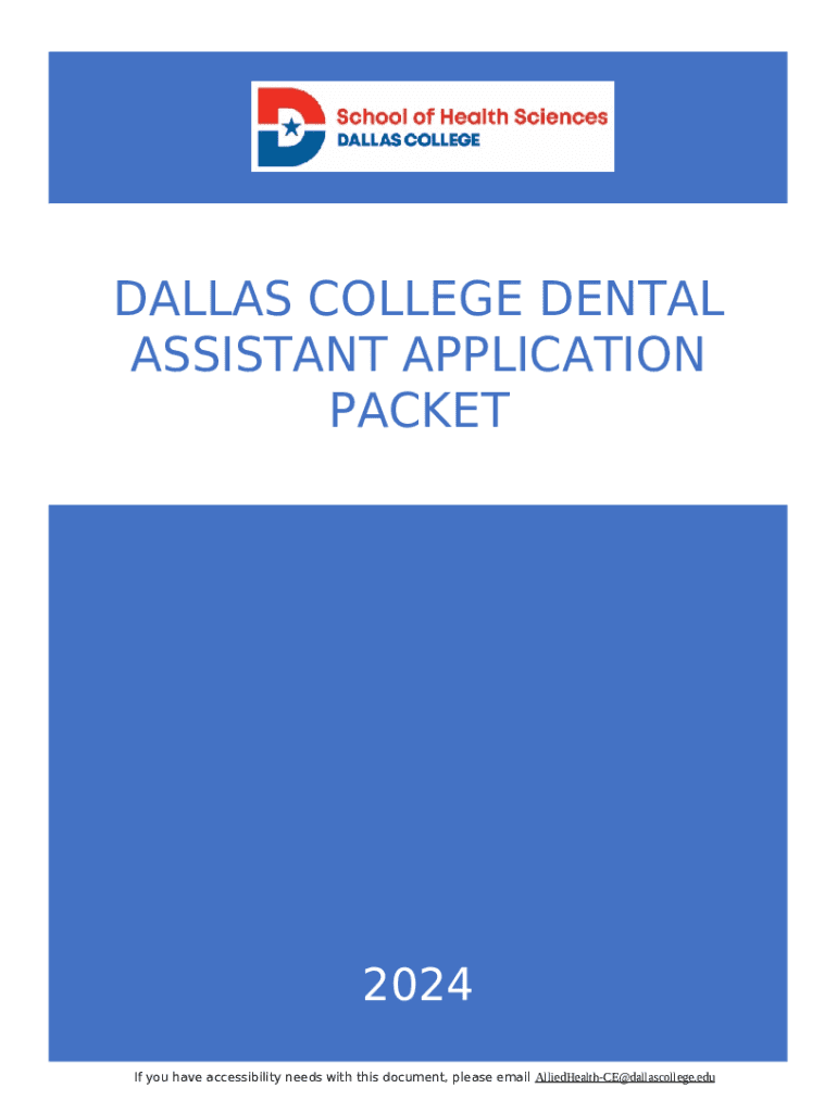 dental-assistant-application-packet- ... Doc Template | pdfFiller