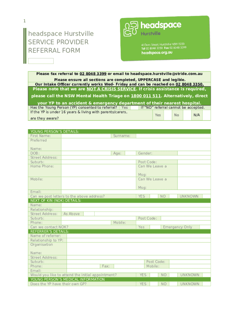 headspace HurstvilleYouth Mental Health Centre & ... Doc Template ...