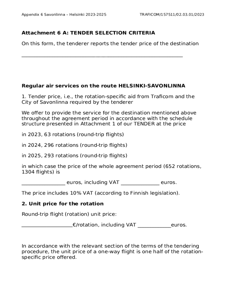 Standard Tender Evaluation and ... Doc Template | pdfFiller