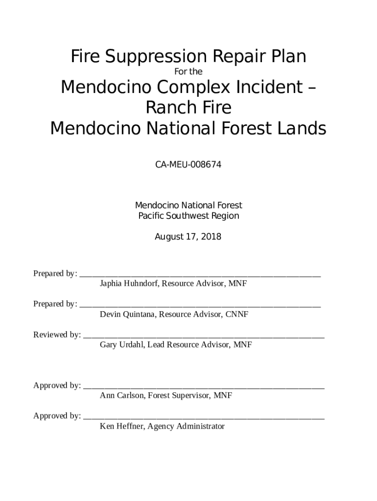 FIRE SUPPRESSION REPAIR / REHABILITATION PLAN - winapps umt Doc ...