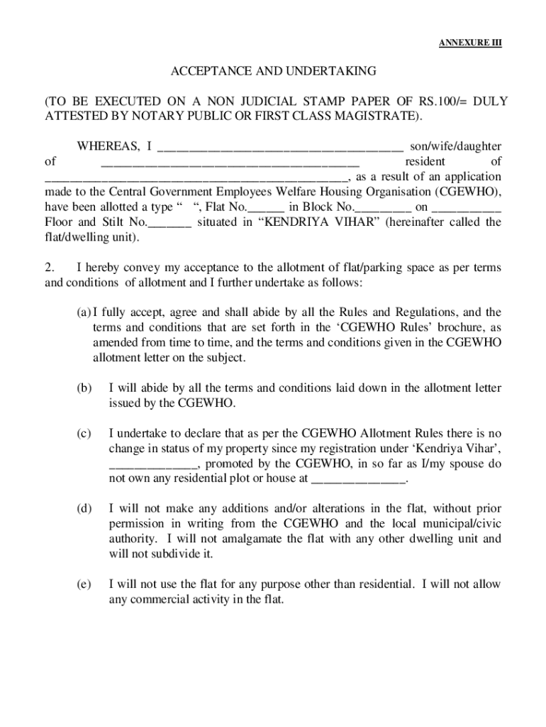 Fillable Online (To be furnished by the candidate on judicial stamp ...