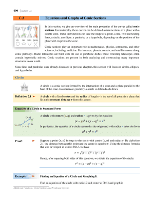 Fillable Online C.2 Equations and Graphs of Conic Sections Fax Email ...