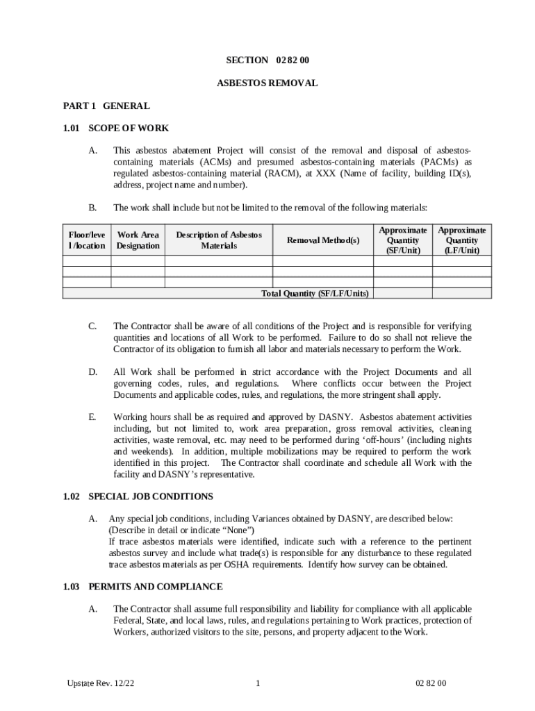 Work Area Designation Doc Template | pdfFiller
