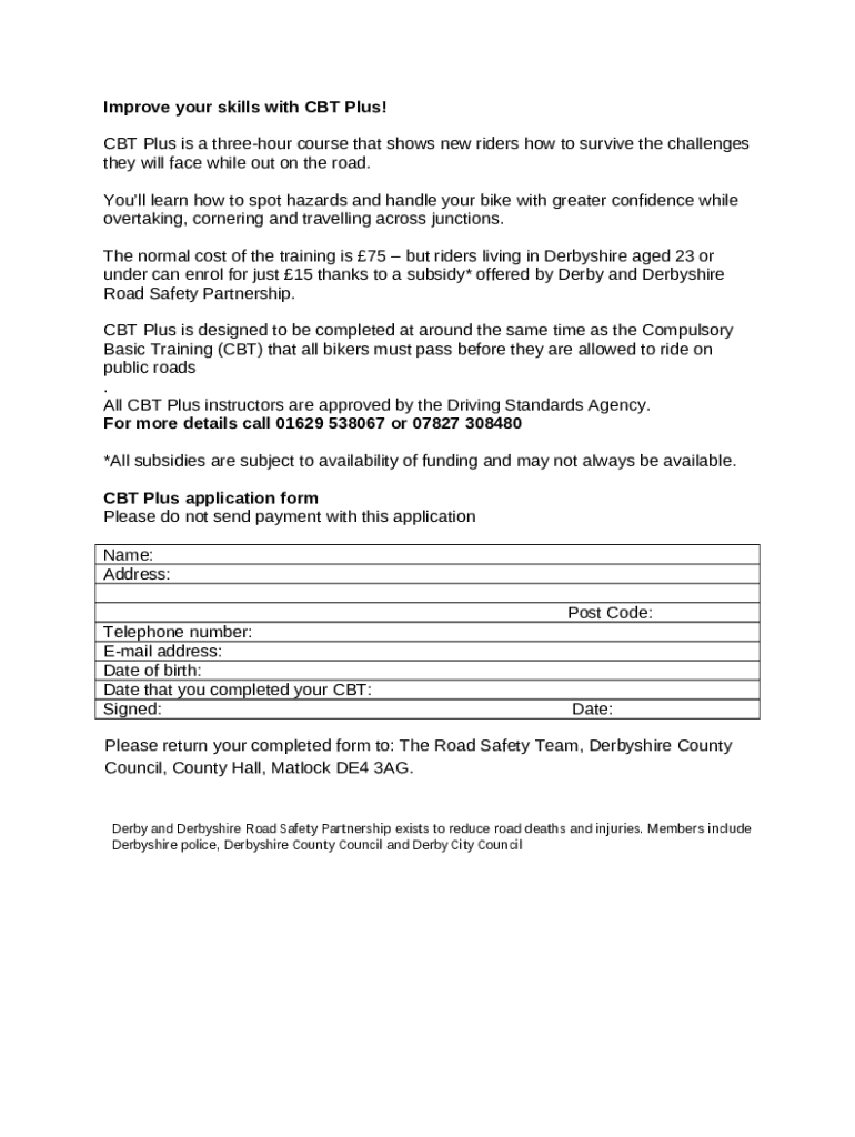 CBT Plus application Doc Template | pdfFiller