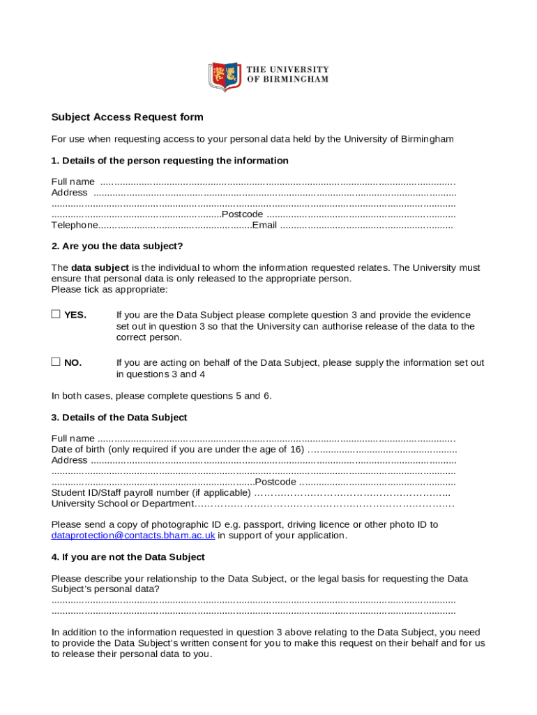 What is a Data Subject Access Request (DSAR) and how ... Doc Template ...