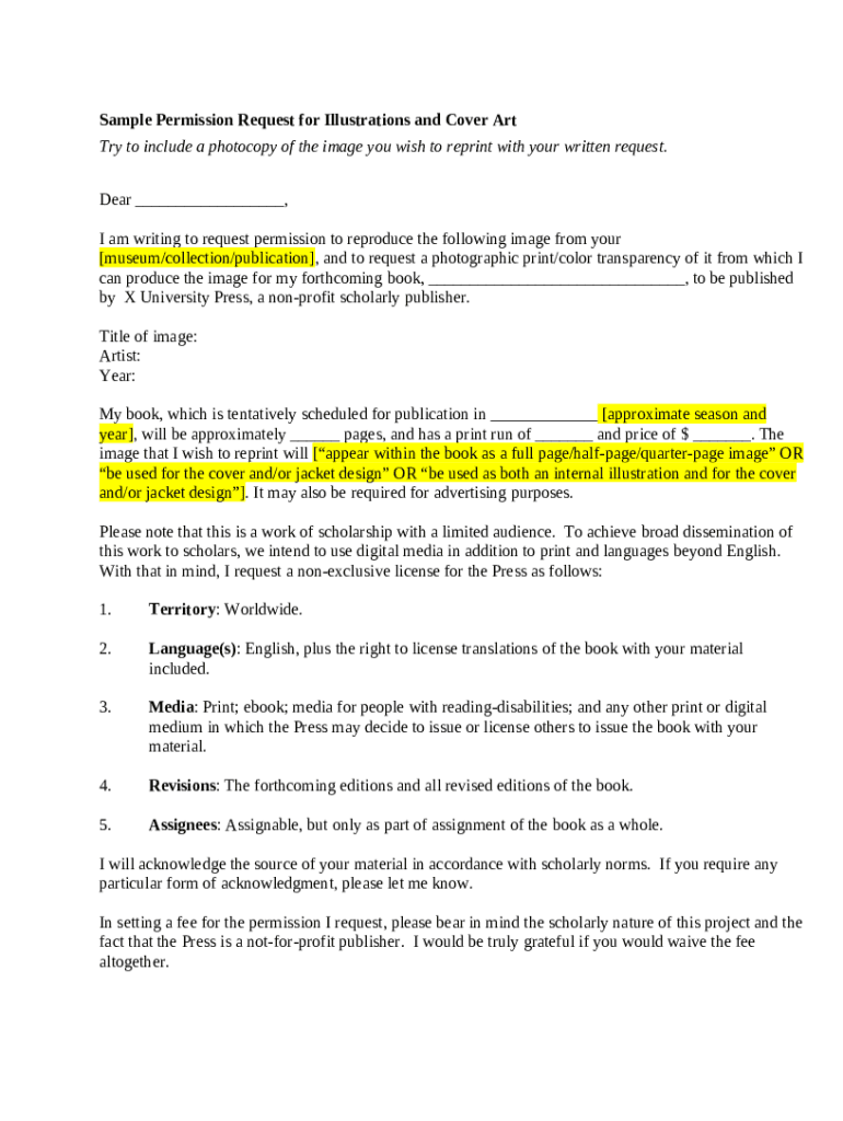 Try to include a photocopy of the image you wish to reprint with your ...