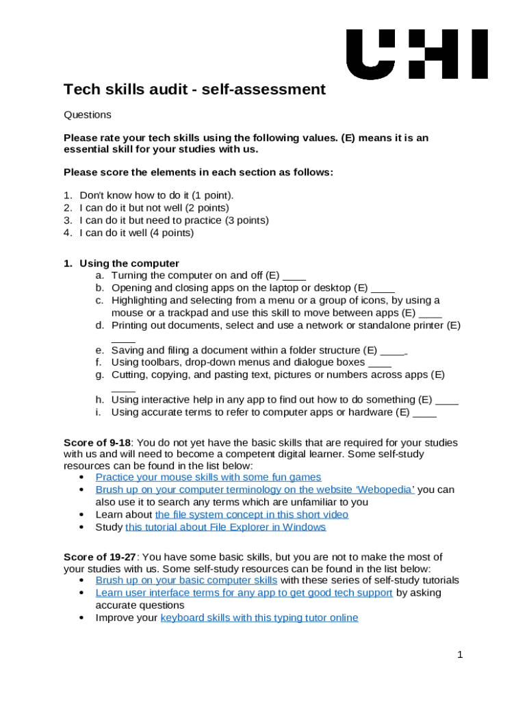 "Rate your skills on the scale of 1 to 10" Doc Template | pdfFiller