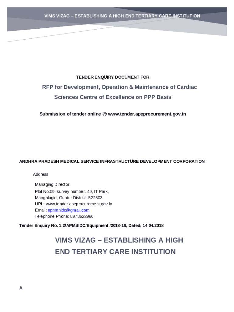 VIMS VIZAG - ESTABLISHING A HIGH END TERTIARY CARE INSTITUTION Doc ...