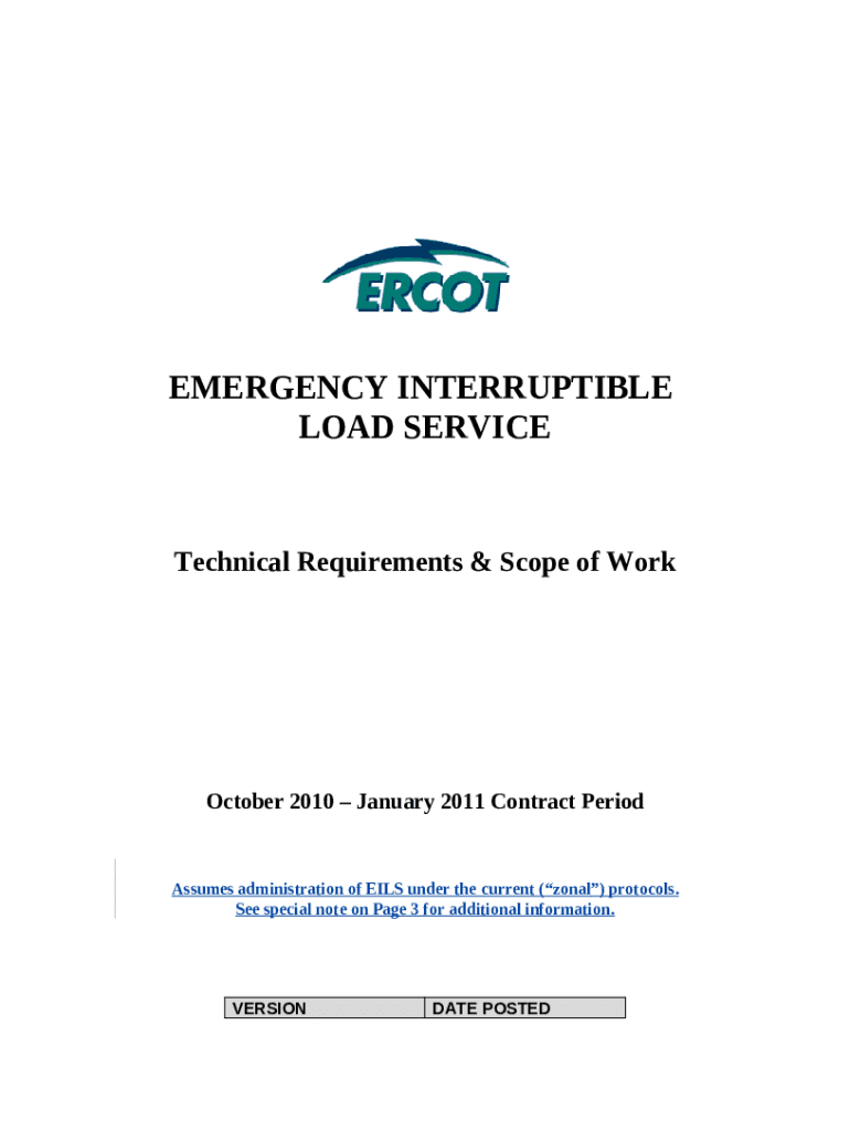 EMERGENCY INTERRUPTIBLE LOAD SERVICE ... Doc Template | pdfFiller