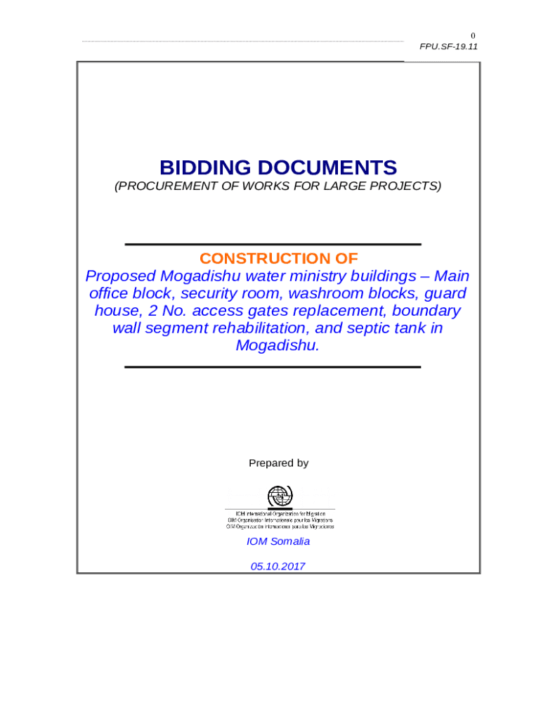Ministry of Finance Federal Republic of Somalia Bidding ... Doc Template | pdfFiller
