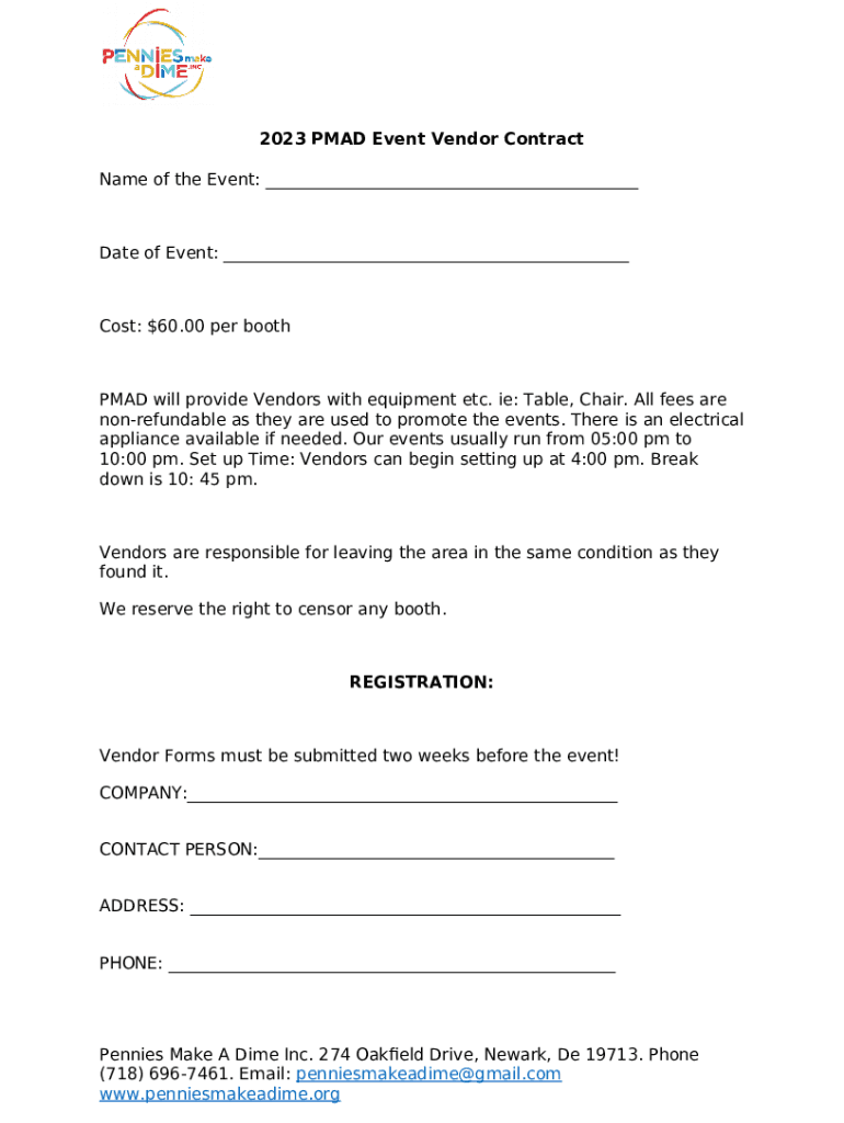 CGA Gem Conference 2023 Vendor Table Rental Ination Doc Template | pdfFiller