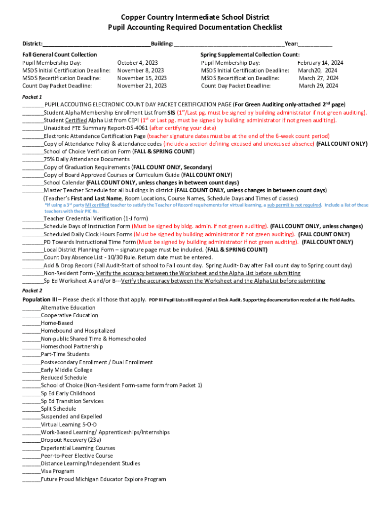 Fillable Online Copper Country Intermediate School District Pupil ... Fax Email Print - pdfFiller