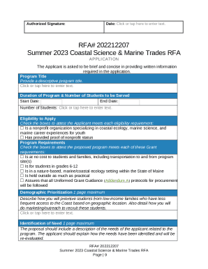 State of Maine Master Score Sheet - RFA# 202212207 ... Doc Template | pdfFiller