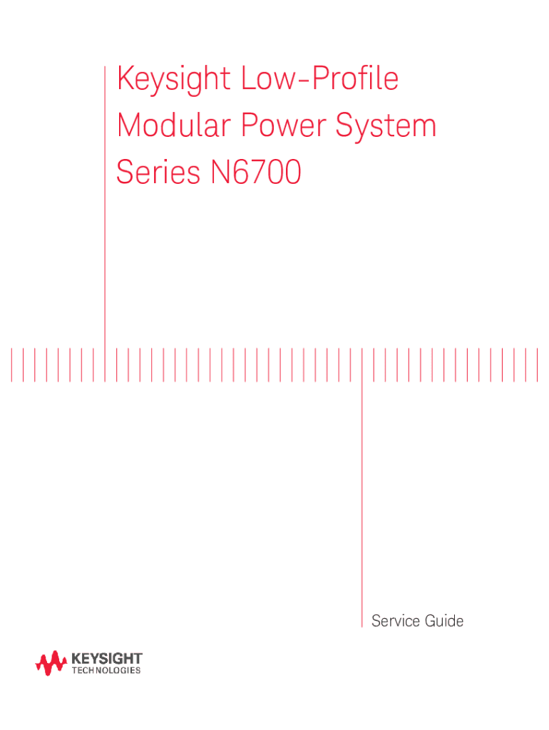 Fillable Online N6700 Series Modular Power System Service Guide ... Fillable Online N6700 Series Modular Power System Service Guide ...