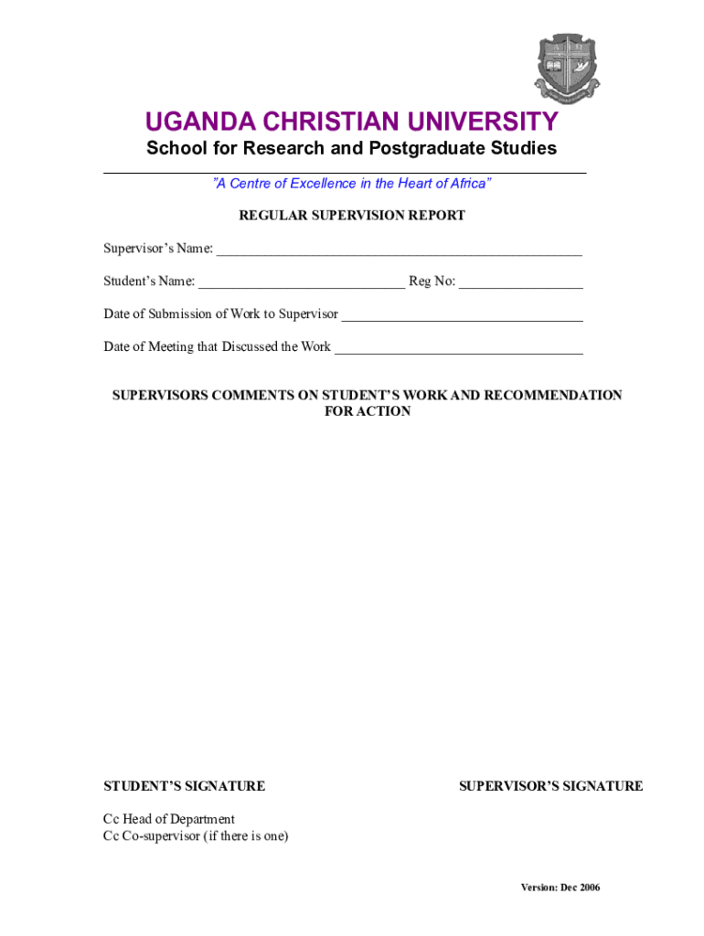 Fillable Online ucu ac Uganda Christian University, A Centre of ...