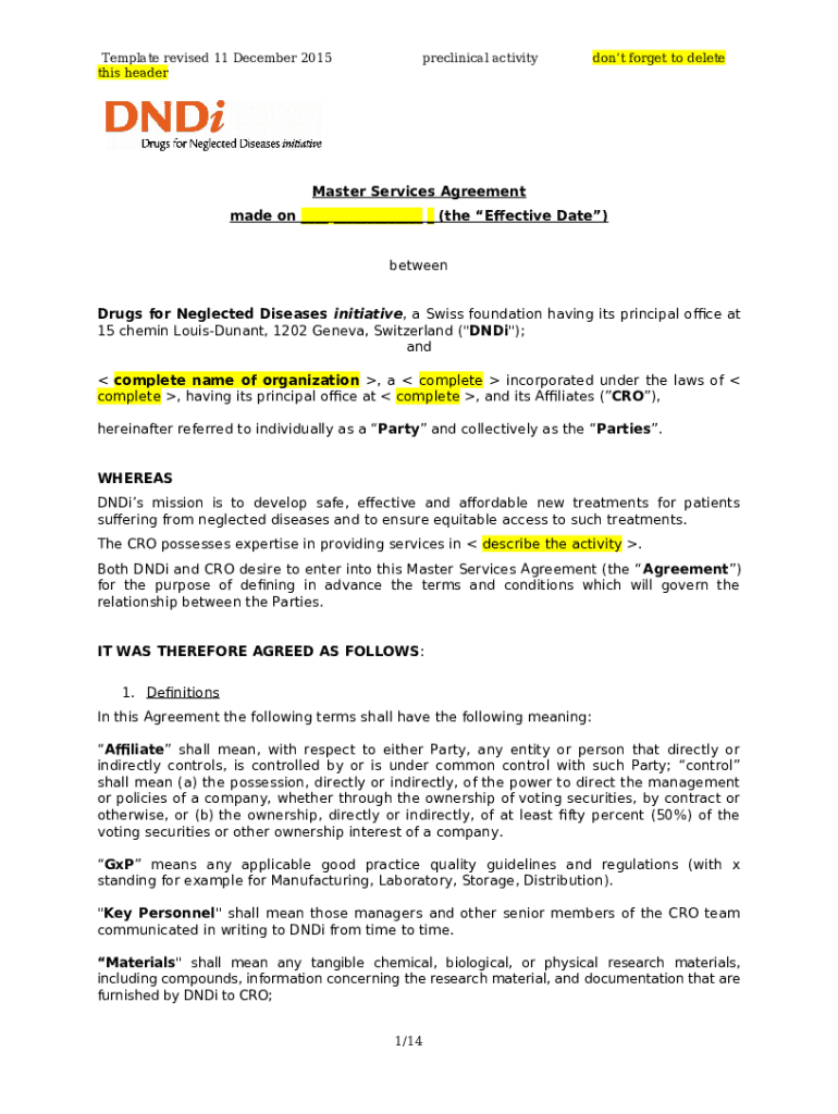 Technical agreement Doc Template | pdfFiller