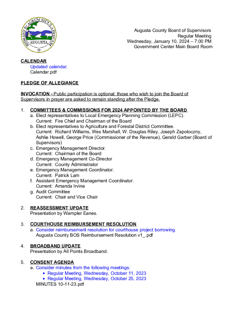 Fillable Online d3n9y02raazwpg cloudfront COMMITTEES & COMMISSIONS FOR 2024 APPOINTED BY THE ...