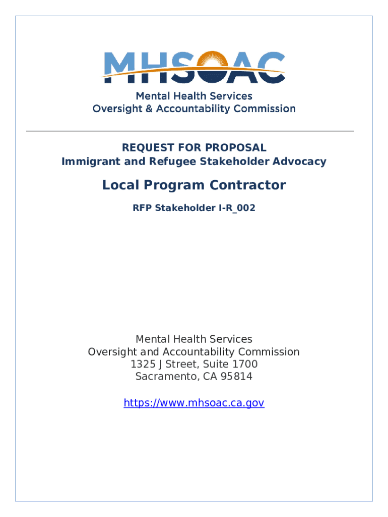 Request for Proposal Diverse Racial and Ethnic Communities ... - mhsoac ...