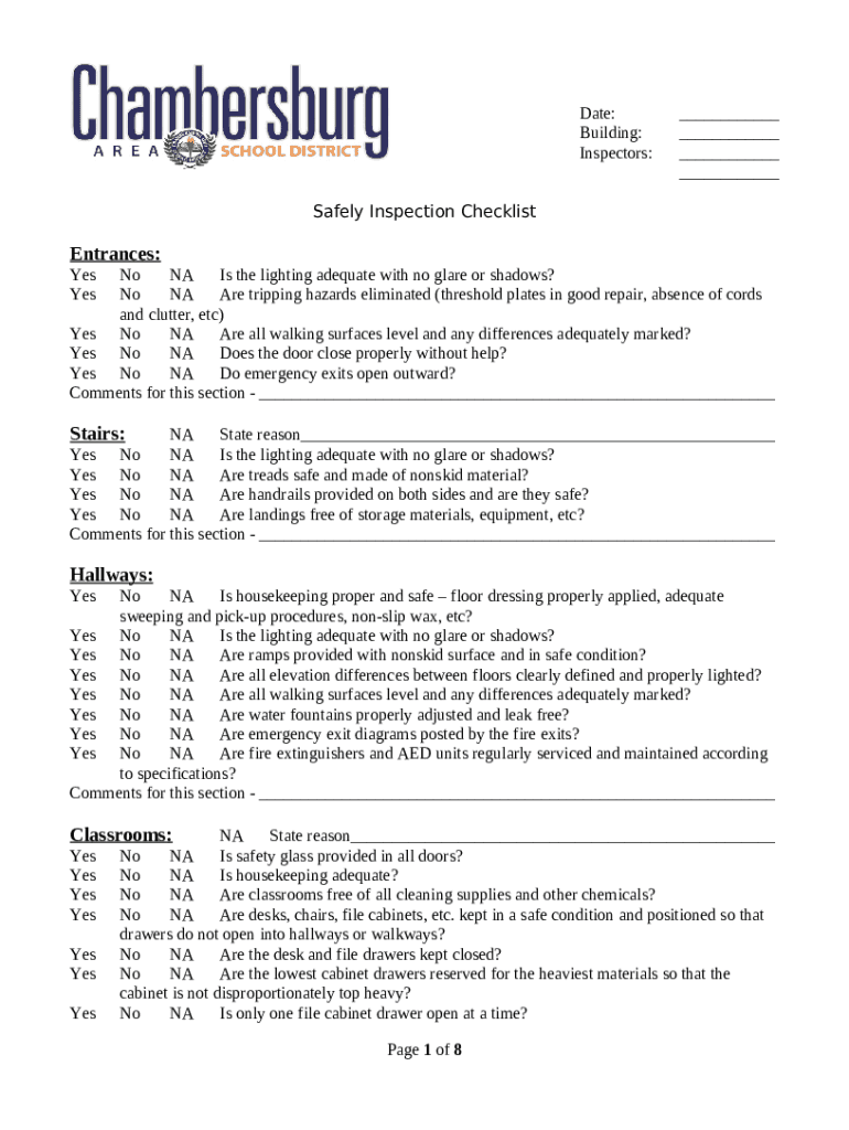 BUILDING SAFETY INSPECTION CHECKLIST 1 Facility/ ... Doc Template ...