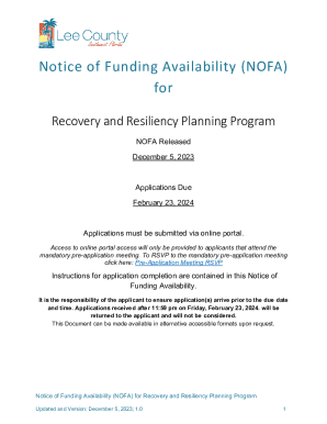 Fillable Online notice of funding availability - Homes and Community Renewal Fax Email Print ...