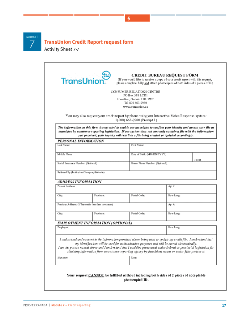 Fillable Online Free Credit Reports From All 3 Bureaus Fax Email Print ...