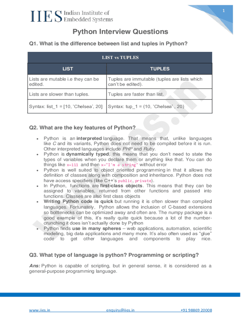 Fillable Online Difference Between Lists and Tuples in Python: A Comprehensive Fax Email Print ...