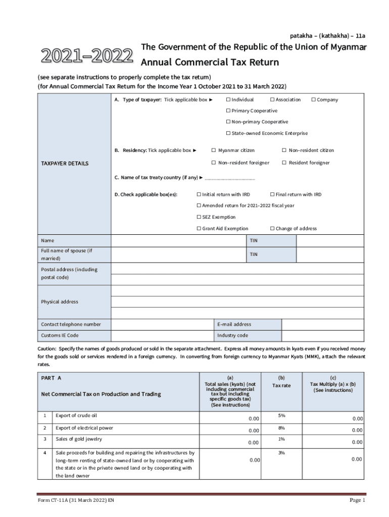 Fillable Online Tax Systems In Myanmar Fax Email Print - pdfFiller