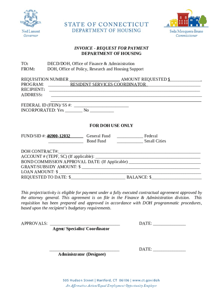 DOH RSC Request for Payment Doc Template | pdfFiller