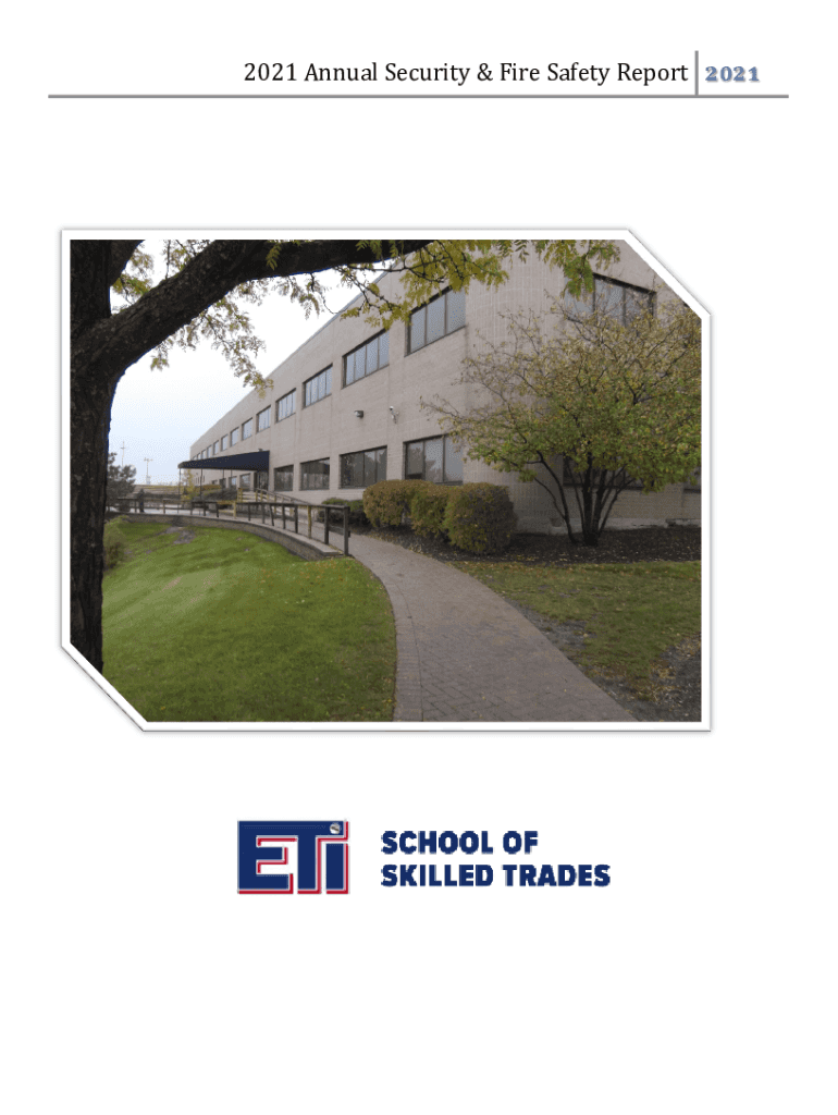 Fillable Online 2021 Annual Security & Fire Safety Report - ETI School ...