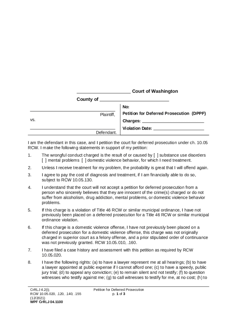 DEFERRED PROSECUTION Rule and s Doc Template | pdfFiller