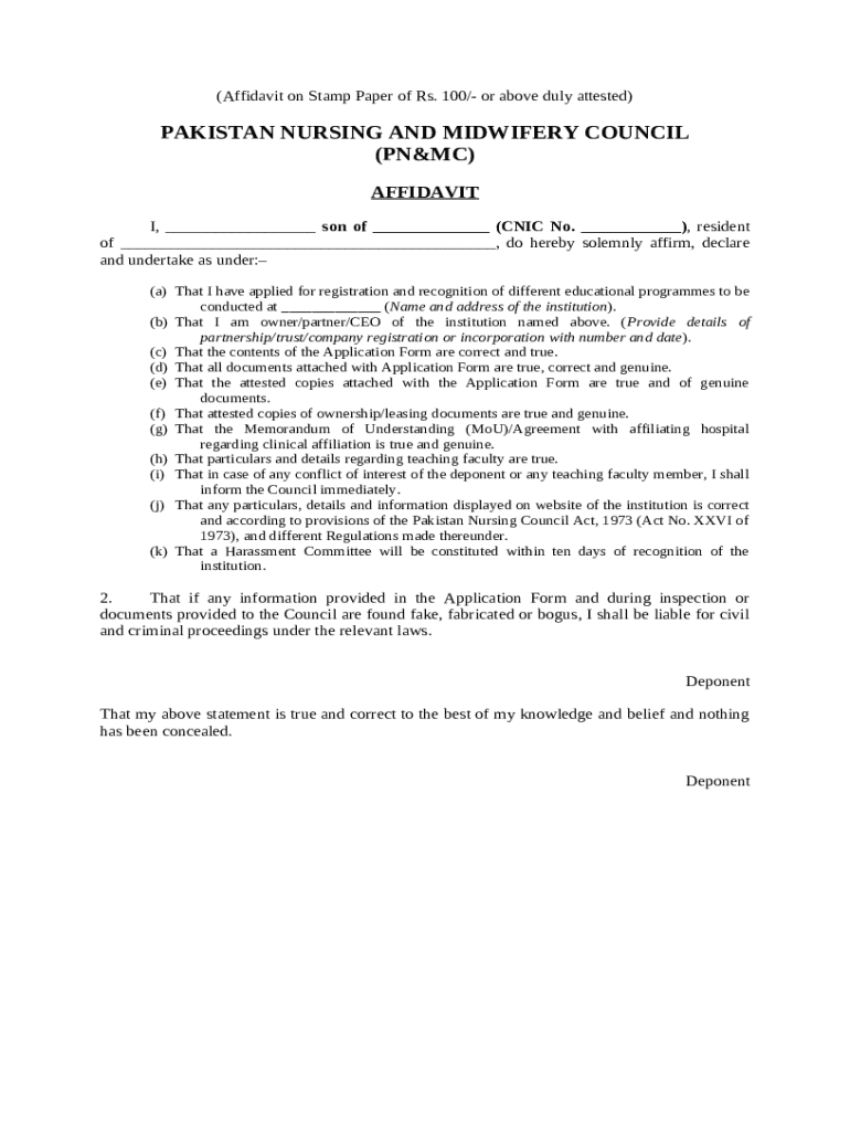 (Affidavit on Stamp Paper of Rs Doc Template | pdfFiller